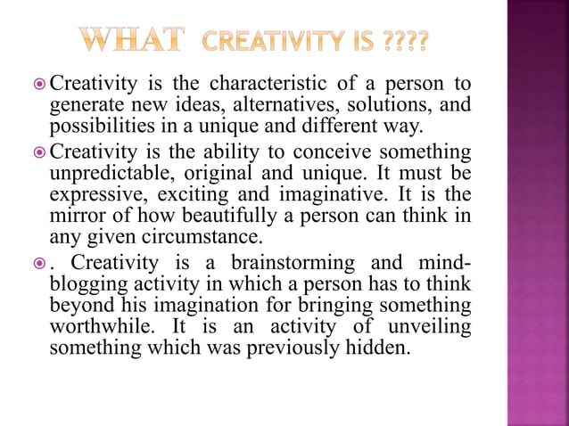 Creativity & Innovation in management Skill | PPT