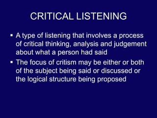 PPT CRITICAL LISTENING.ppt
