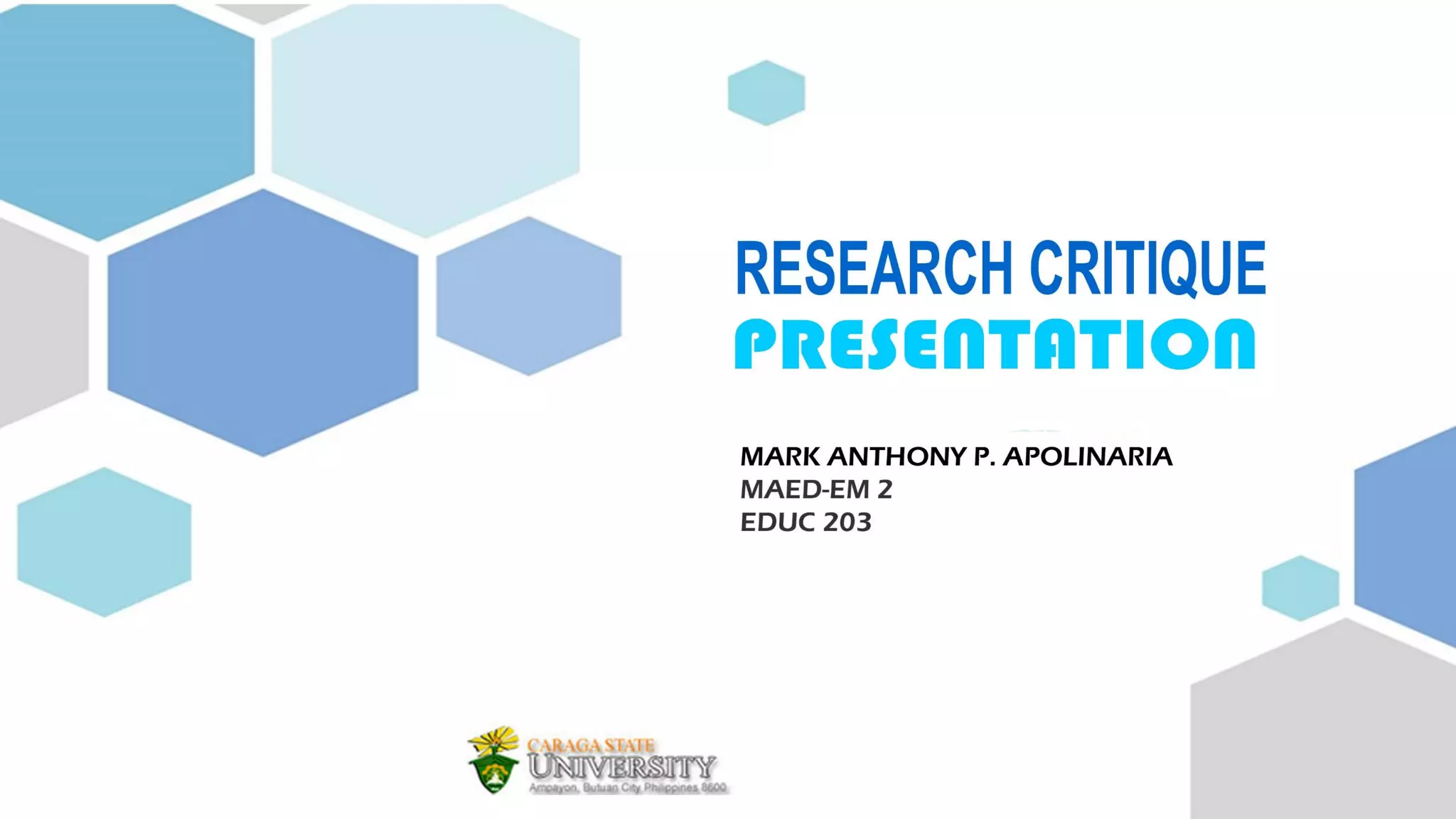 Example of a Research Critique Paper | PDF