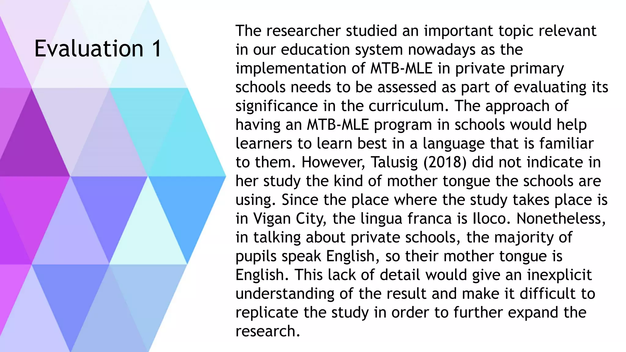 Example of a Research Critique Paper | PDF