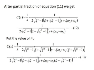 IMPULSE RESPONSE OF SECOND ORDER SYSTEM | PPTX