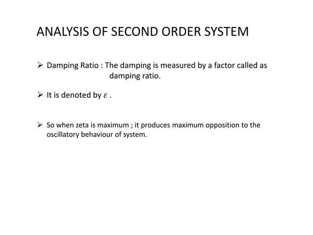 IMPULSE RESPONSE OF SECOND ORDER SYSTEM | PPTX | Physics | Science