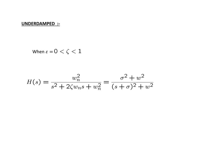 IMPULSE RESPONSE OF SECOND ORDER SYSTEM | PPTX | Physics | Science