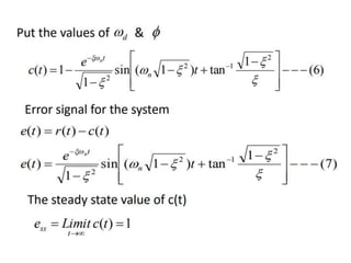 IMPULSE RESPONSE OF SECOND ORDER SYSTEM | PPTX