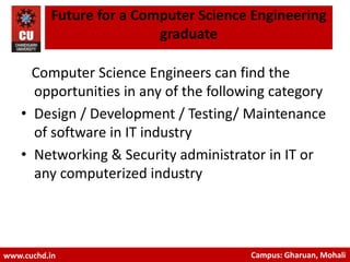 Computer Science and Engineering at Chandigarh University | PPTX