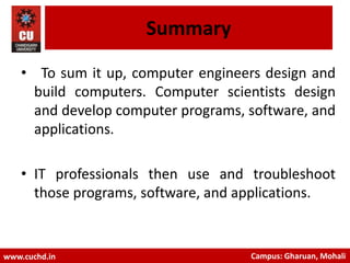 Computer Science and Engineering at Chandigarh University | PPTX