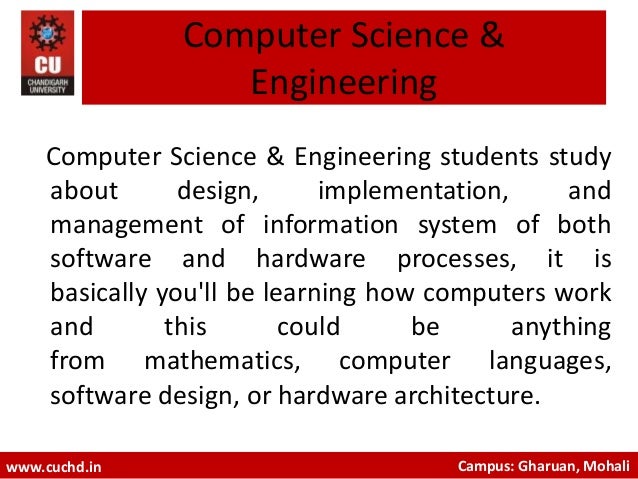 Computer Science and Engineering at Chandigarh University