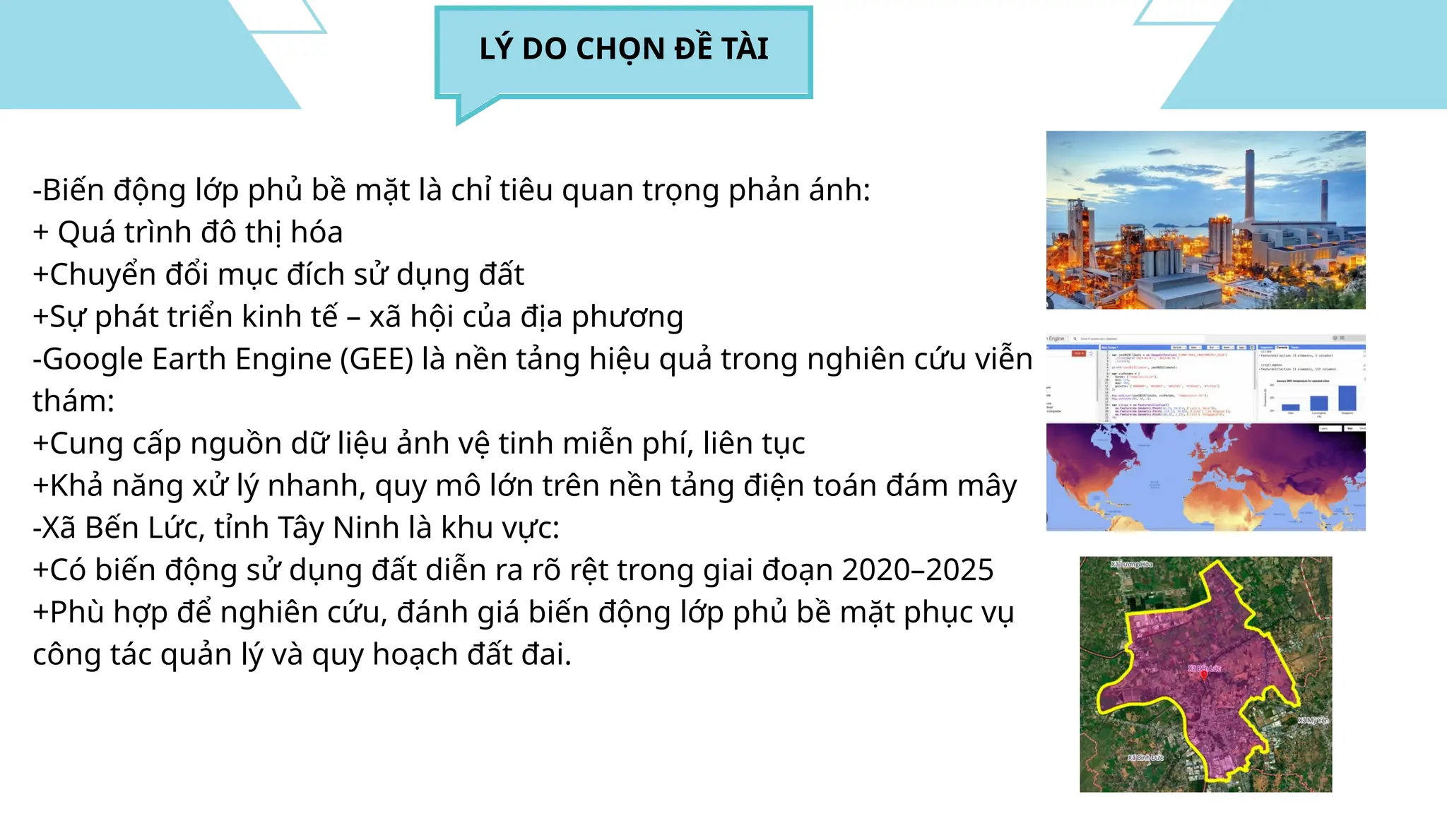 APPLYING GOOGLE EARTH ENGINE TO CREATE A MAP OF LAND COVER CHANGE IN ...