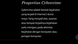 Ppt cybercrime | PPT