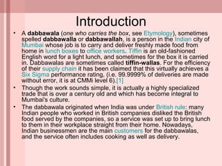 Ppt dabbawala | PPT