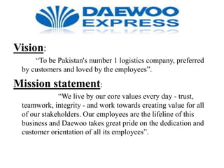 Ppt daewoo express pakistan by Abdulrehman | PPTX