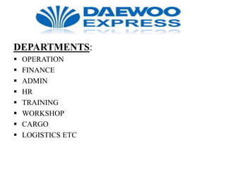 Ppt daewoo express pakistan by Abdulrehman | PPT