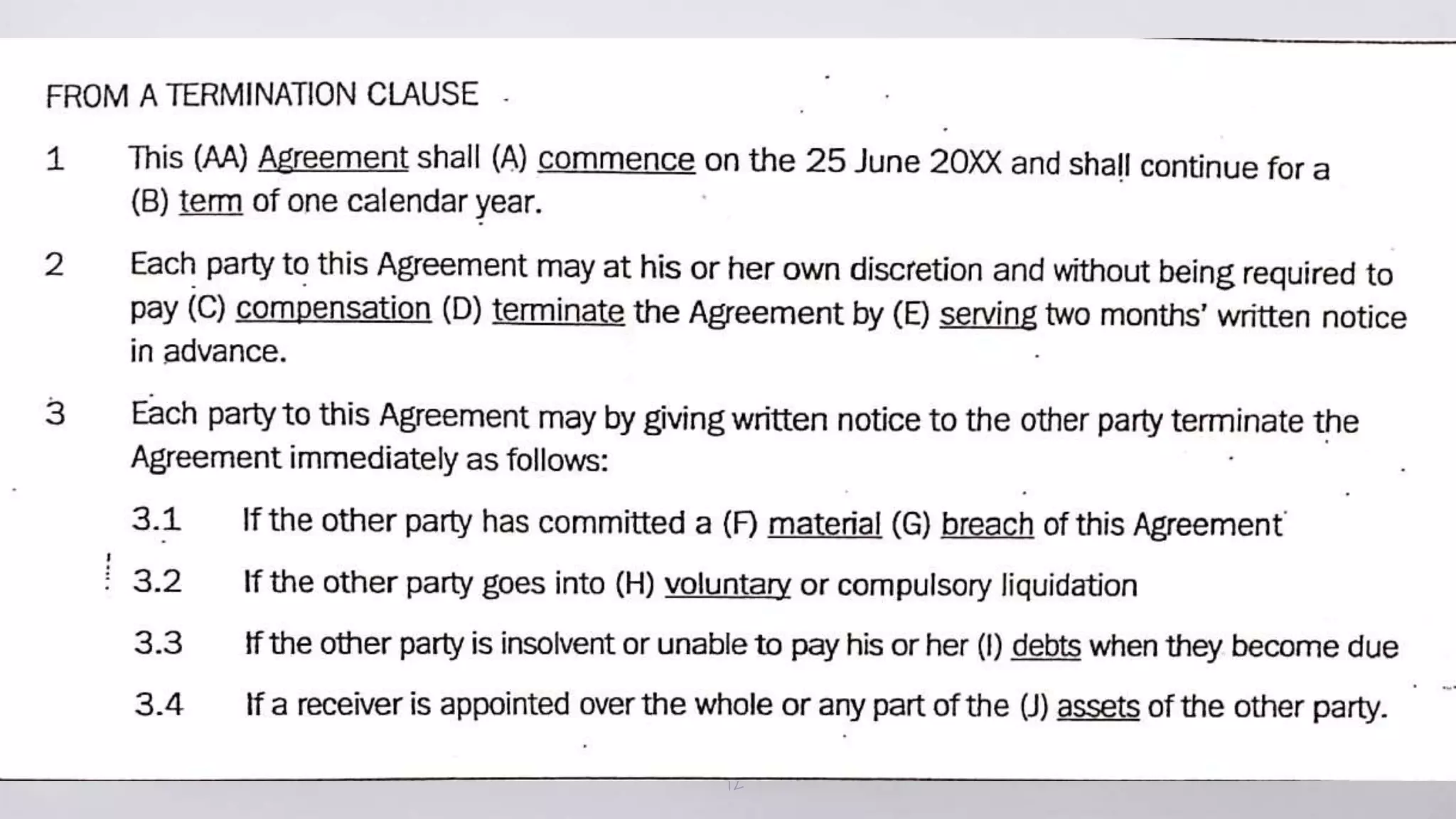 Contract clauses- by Dra Daniela Zabala | PPT