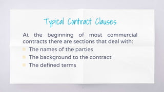 Contract clauses- by Dra Daniela Zabala | PPT | Free Download