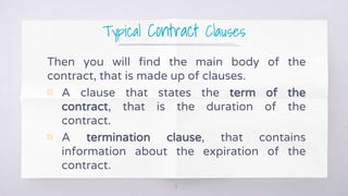 Contract clauses- by Dra Daniela Zabala | PPT | Free Download