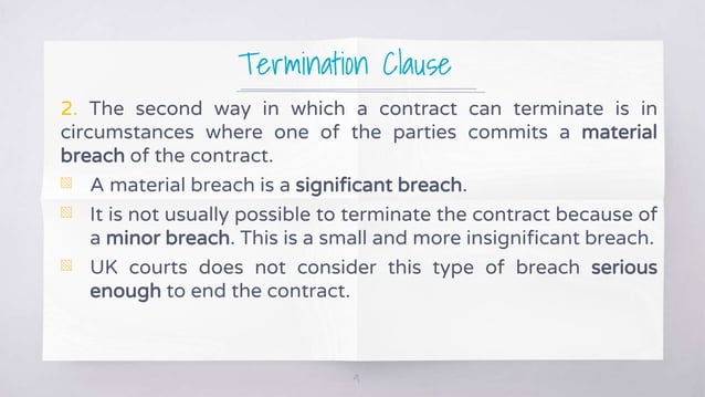 Contract clauses- by Dra Daniela Zabala | PPT