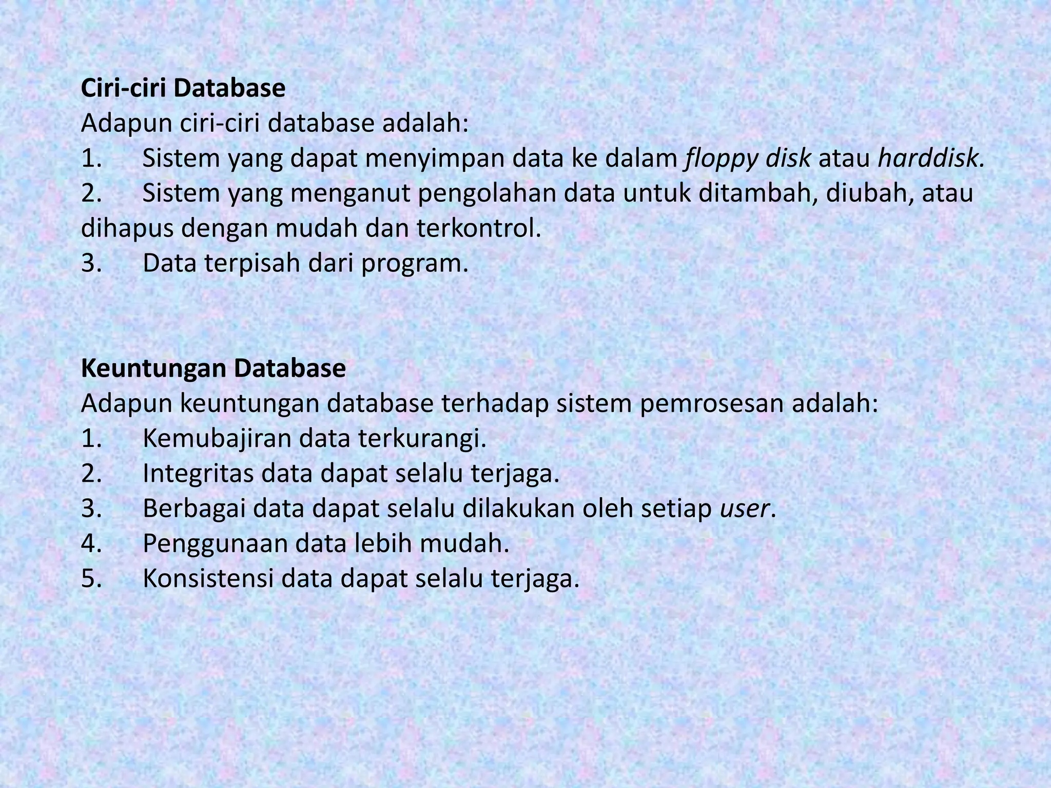 Ppt database dan hris | PPTX