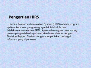 Ppt database dan hris | PPTX