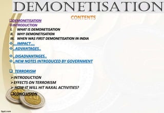 PPT DEMONETISATION SEMINAR | PPT