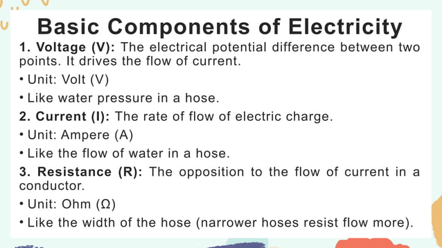 PPT - Basic concepts in electricity and principles | PPT