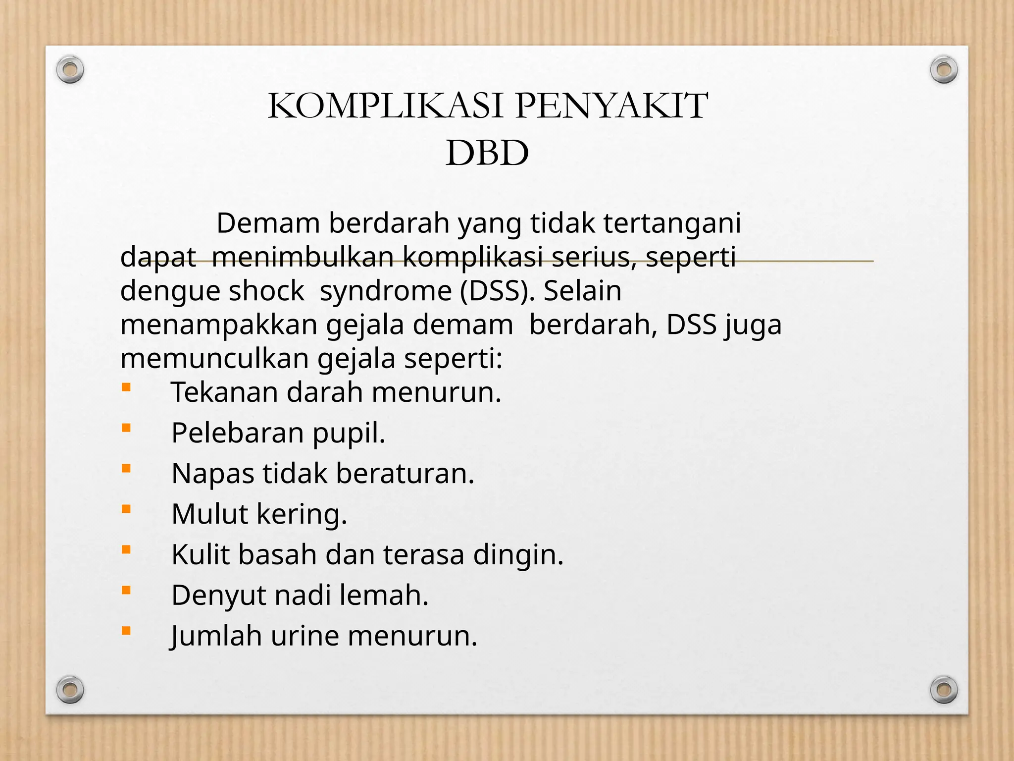 PPT DBD.pptxmmmdemam berdarah dengue demam berdarah dengue | PPTX