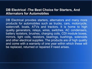 Ppt db electrical | PPT