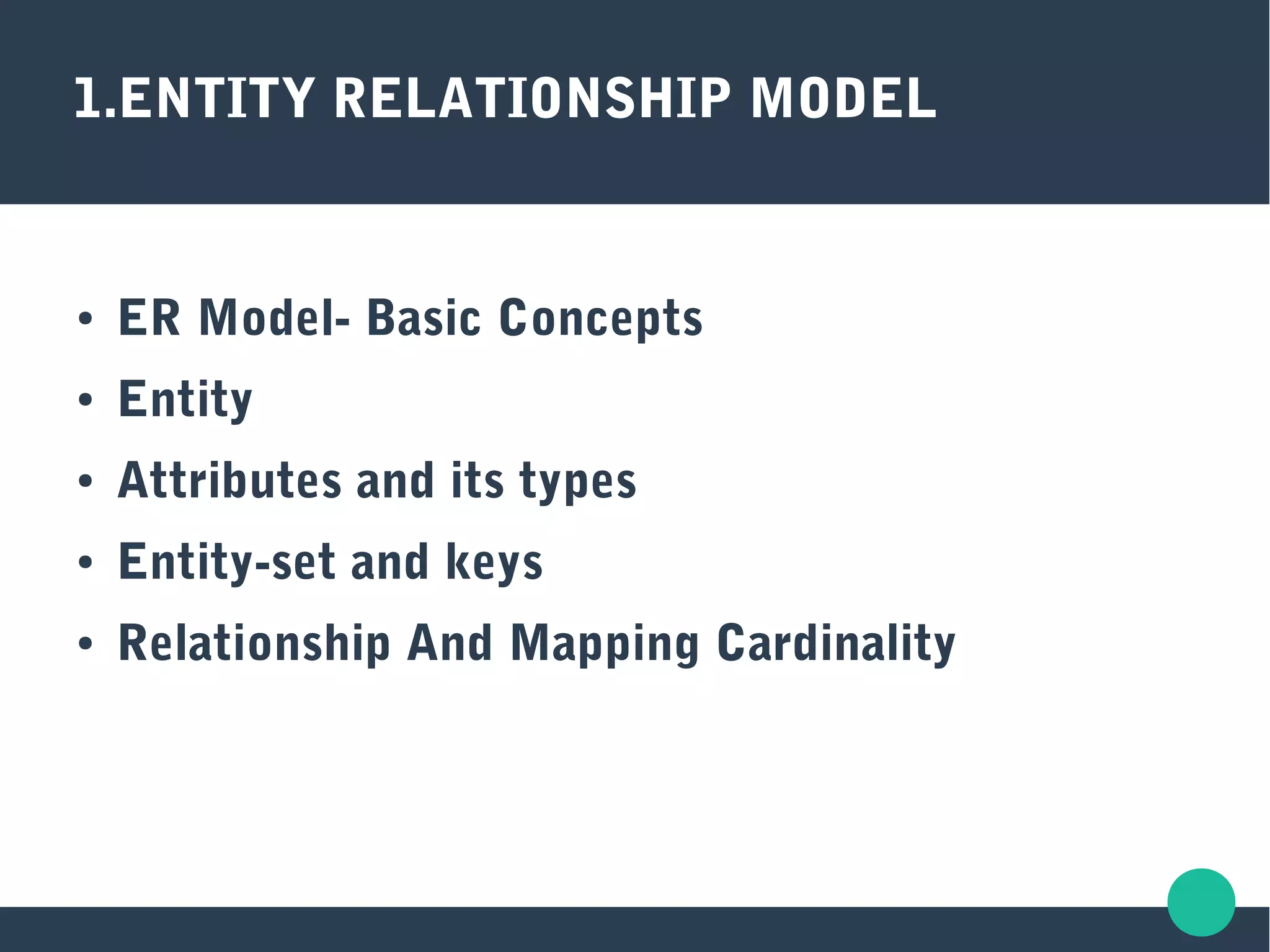 ER Model in DBMS | ODP