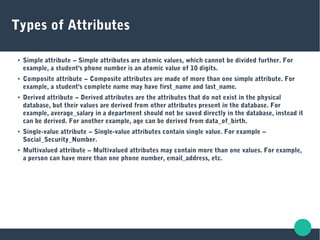 ER Model in DBMS | ODP
