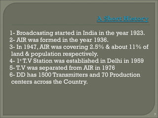 Ppt on doordarshan kendra training | PPT