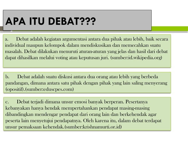 PPT_DEBAT_dalam teks bahasa indonesia XI | PPTX