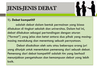 PPT_DEBAT_dalam teks bahasa indonesia XI | PPTX