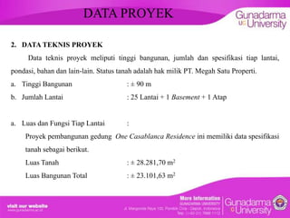 METODE PELAKSANAAN PROYEK PEMBANGUNAAN APARTEMENT | PDF