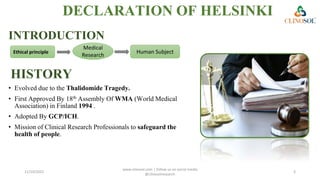 DECLARATION OF HELSINKI | PPTX