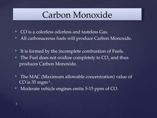 Presentation on Combusion Emissios. Carbon Dioxide | PPTX