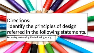 PPT demonstration, principles of designs | PPTX