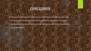 student attendance management system | PPTX