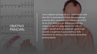 Presentación sobre los síndromes coronarios agudos. | PPTX