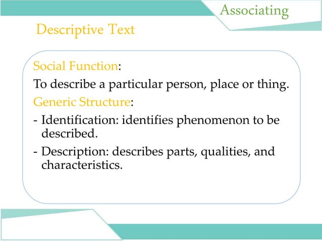 Powerpoint Presentation for Teaching Descriptive Text