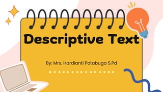 materi Descriptive Text ppt download for free | PPTX