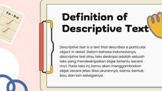 materi Descriptive Text ppt download for free | PPTX