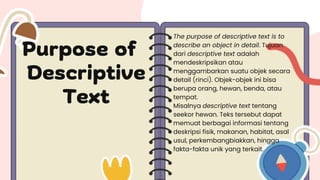 materi Descriptive Text ppt download for free | PPTX