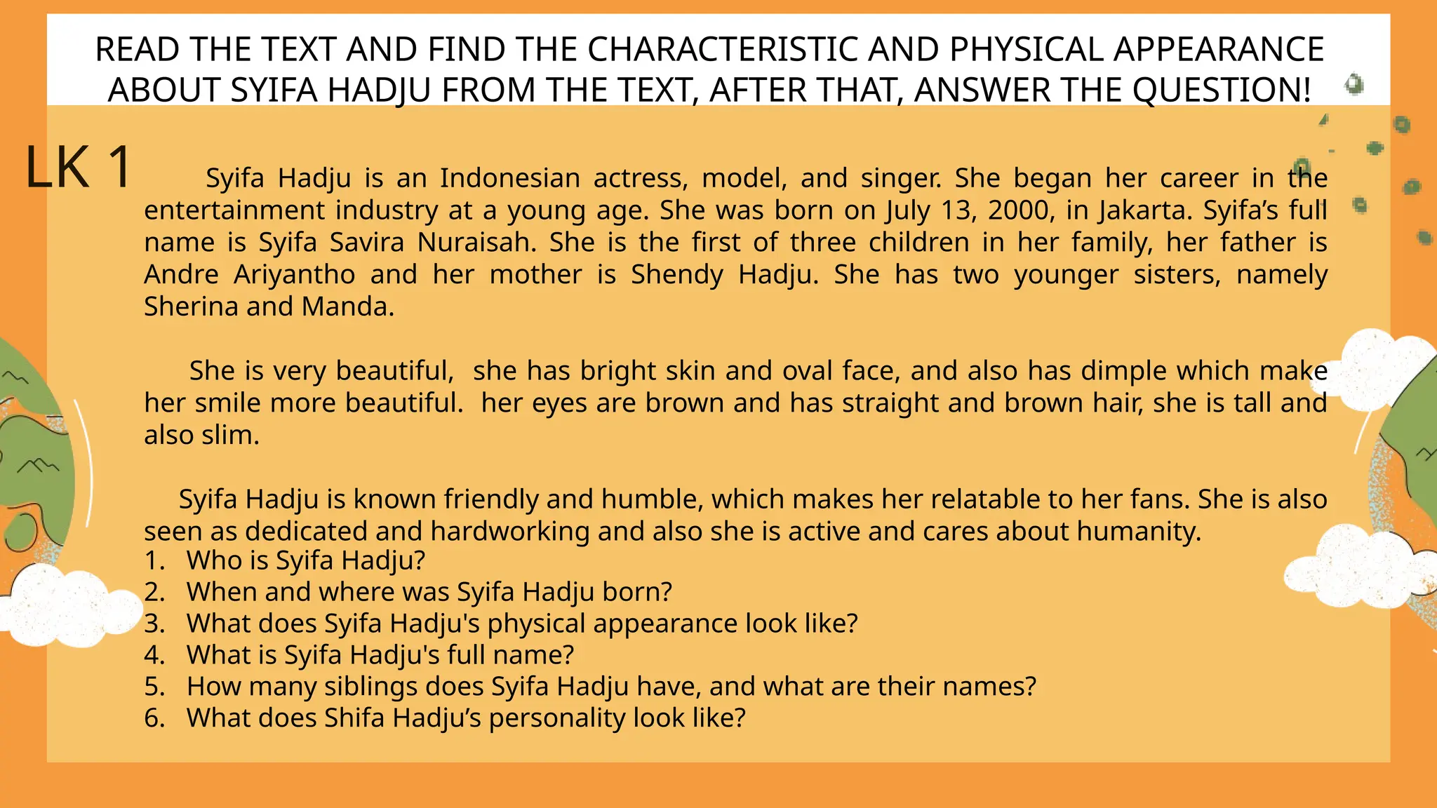 PPT Descriptive text.(describing people) | PPTX