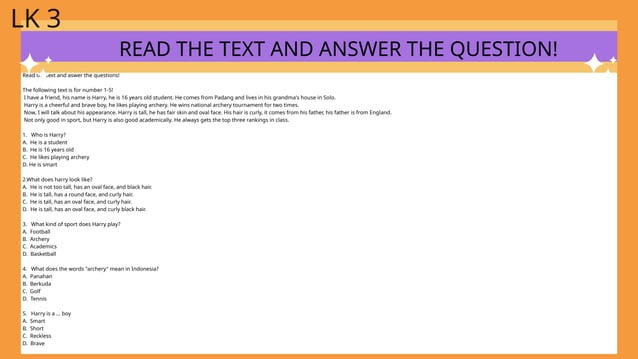 PPT Descriptive text.(describing people) | PPTX