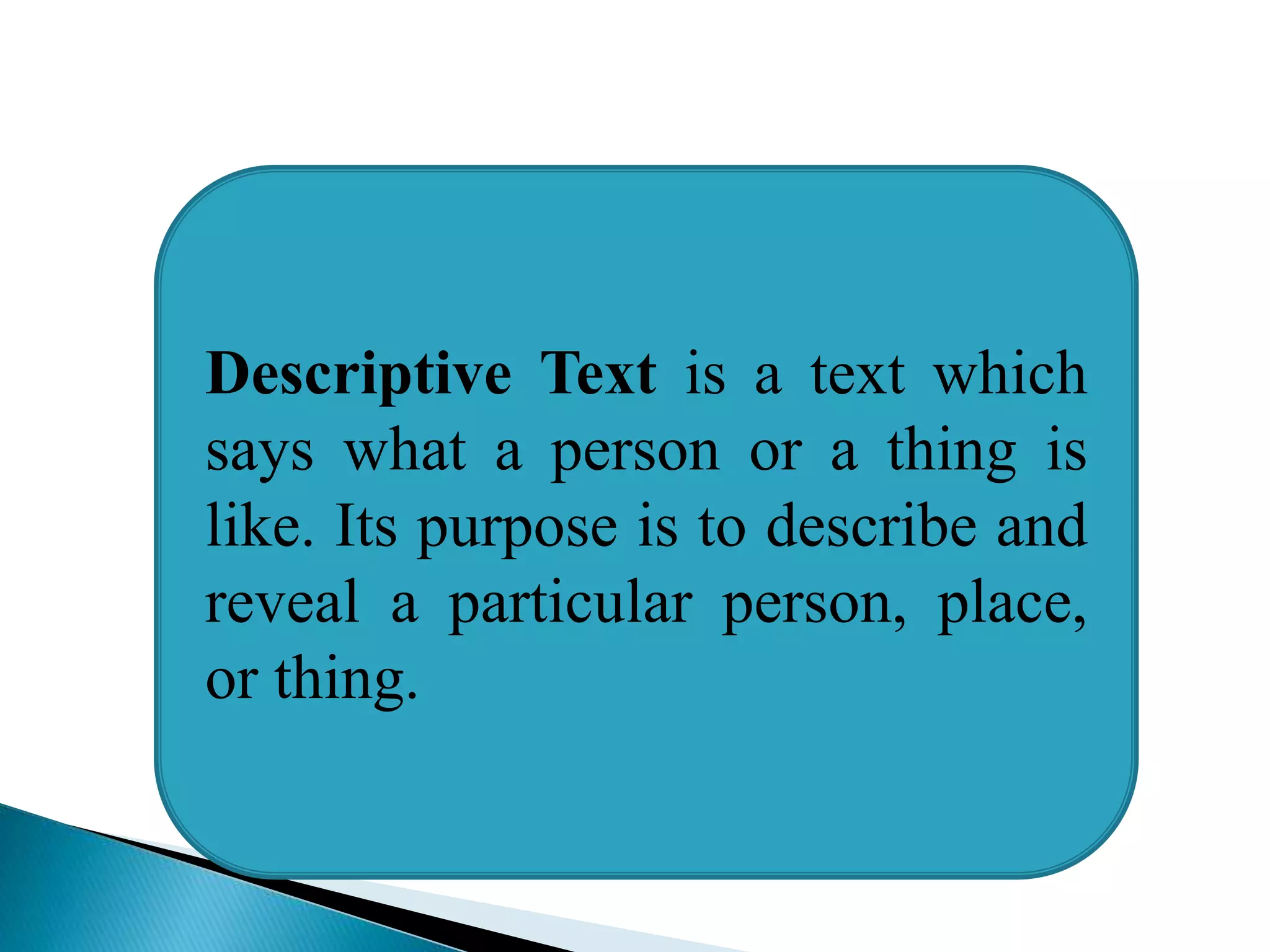 Ppt descritive text | PPTX