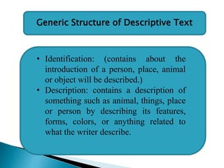 Ppt descritive text | PPT