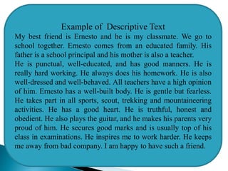 Ppt descritive text | PPT