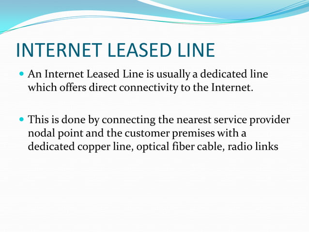 design of leased line network using vmux | PPT