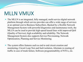 design of leased line network using vmux | PPT