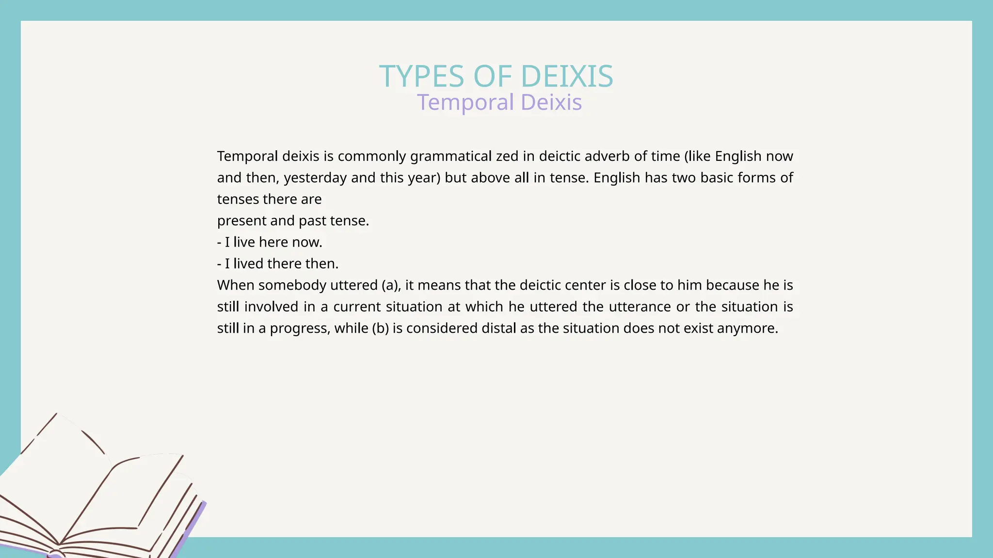 presentation diexis ppt deixis types and sample | PPTX