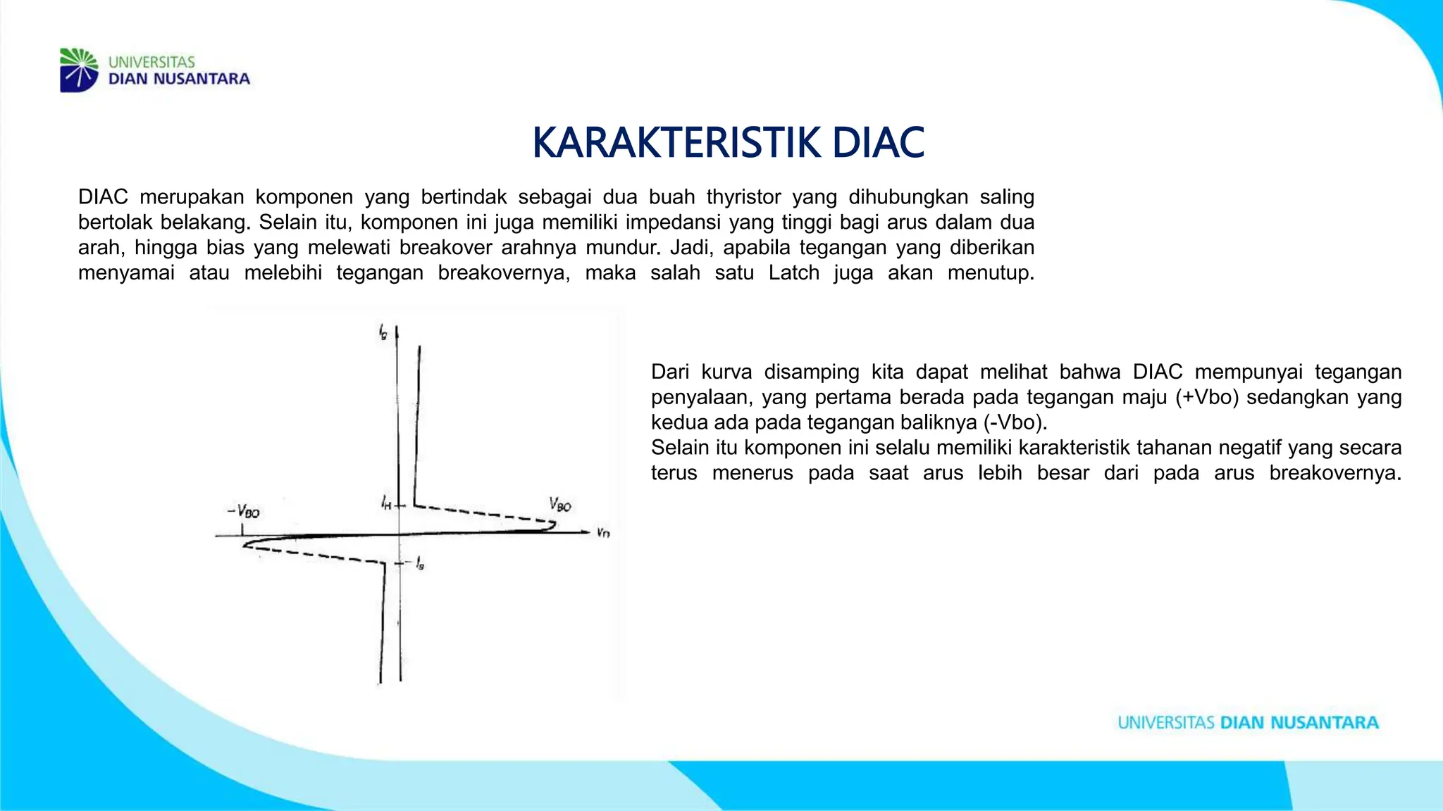 Diac & Triac untuk memenuhi tugas komponen | PPTX